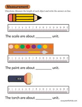 Measurement worksheets length & Height 1st Grade