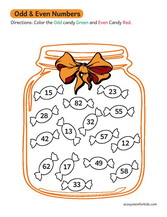 Odd and even numbers 1st grade worksheet