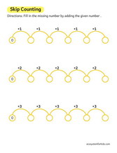 Skip counting worksheets for kindergarten